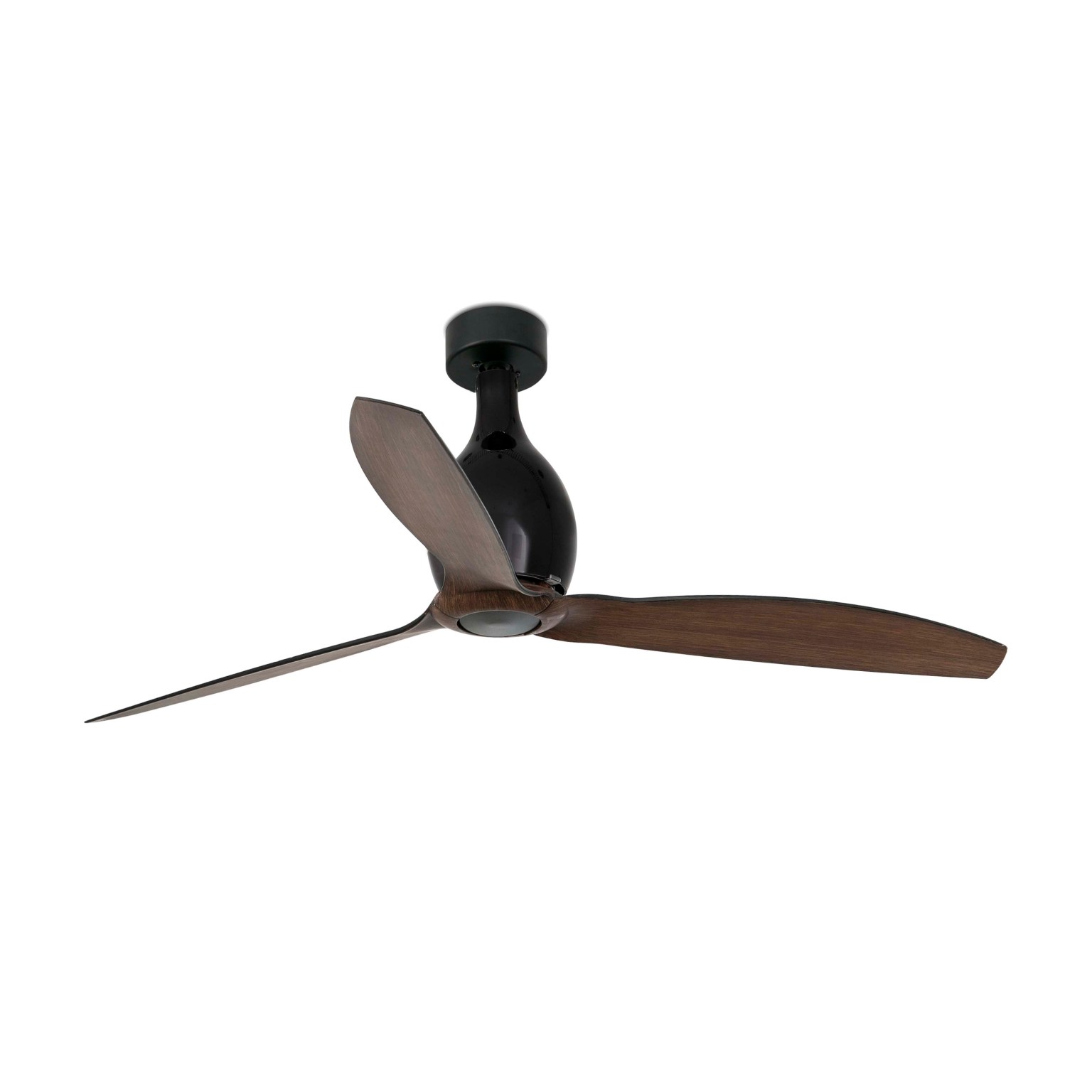 32028 MINI ETERFAN MATTE BLACK/WOOD CEILING FAN WITH DC MOTOR ...