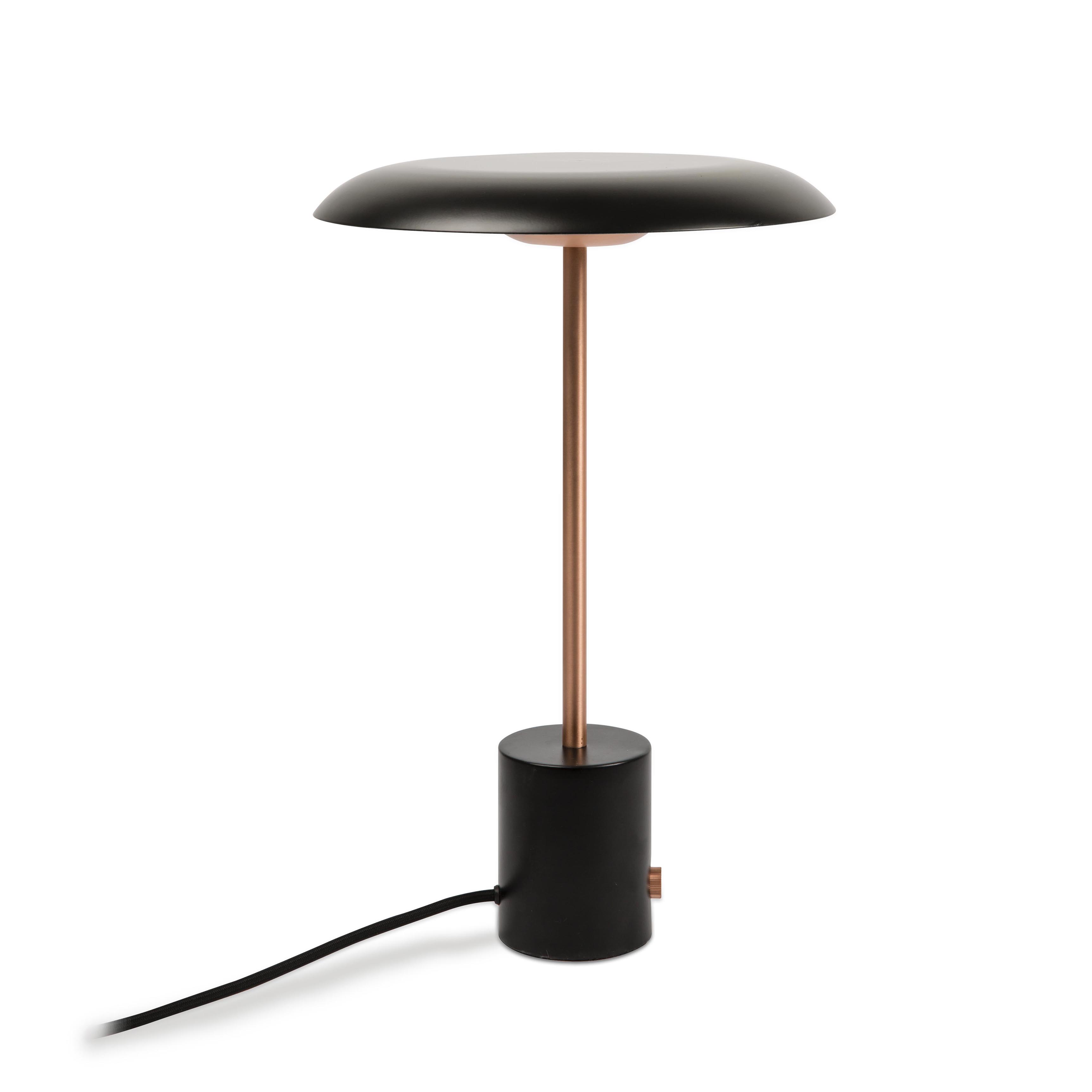 28388 HOSHI LED BLACK AND BRUSHED COPPER TABLE LAMP – Landlite Designer ...