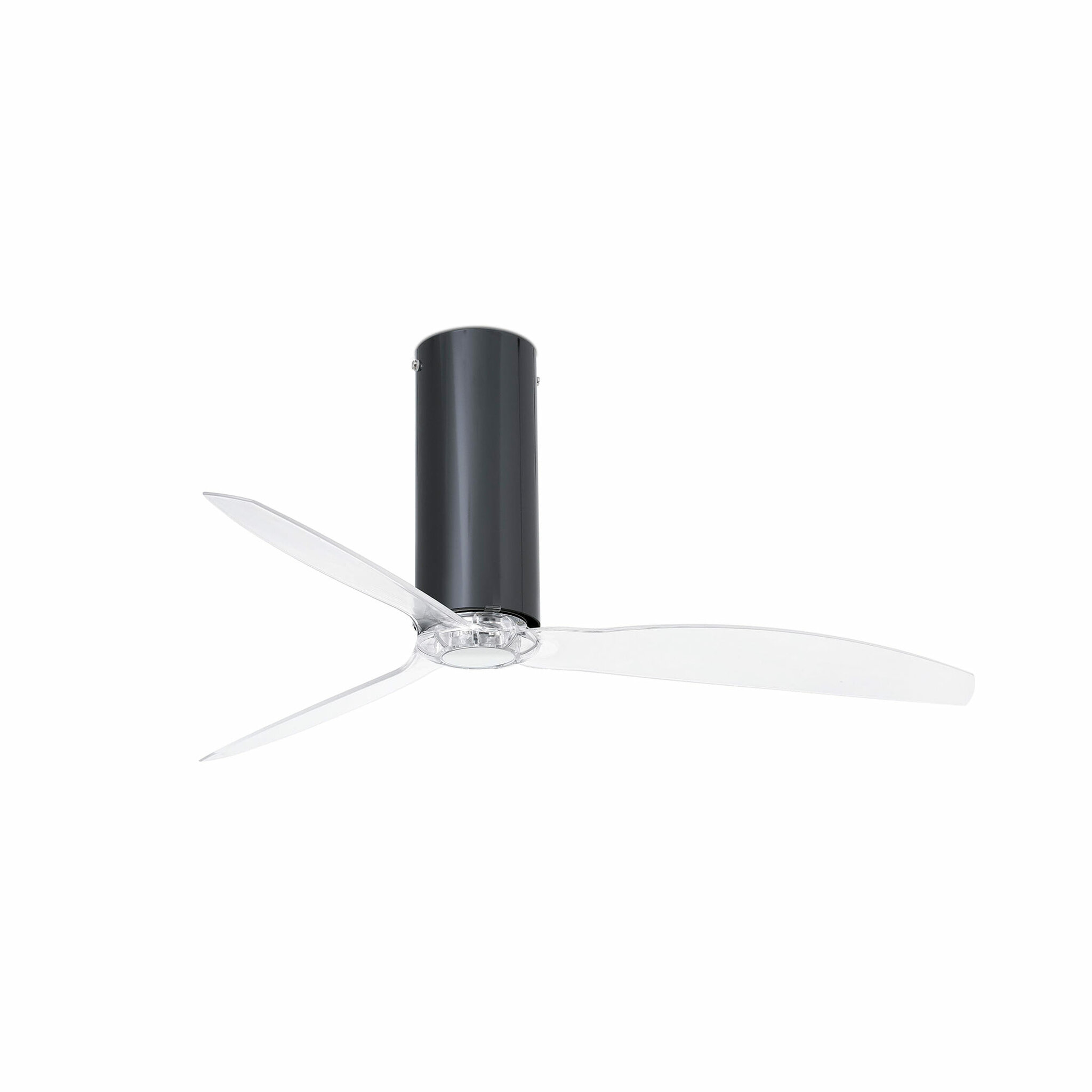 32035 TUBE FAN SHINY BLACK/TRANSPARENT CEILING FAN WITH DC MOTOR ...